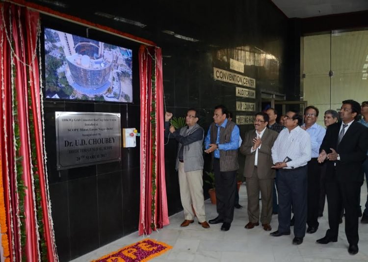 Dr. U.D. Choubey, DG, SCOPE inaugurates the installation of 100 KWp ...